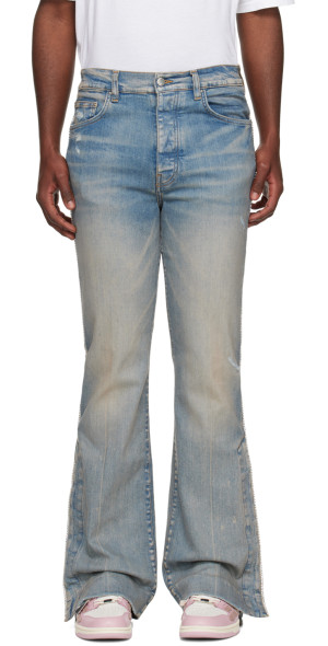AMIRI - Indigo Crystal Stack Jeans