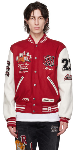 AMIRI - Red Patches Bomber Jacket