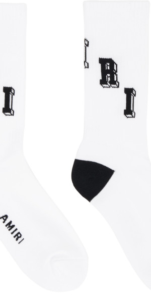 AMIRI - White & Black Collegiate Socks