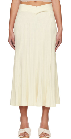 ANNA QUAN - Off-White Celeste Midi Skirt