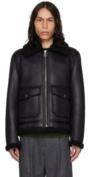 A.P.C. - Black Tommy Faux-Shearling Jacket