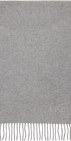 A.P.C. - Gray Ambroise Embroidered Scarf