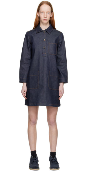 A.P.C. - Indigo Aurelia Minidress