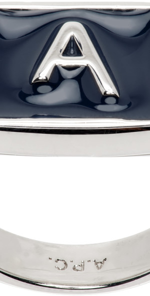 A.P.C. - Silver Logo 'A' Signet Ring