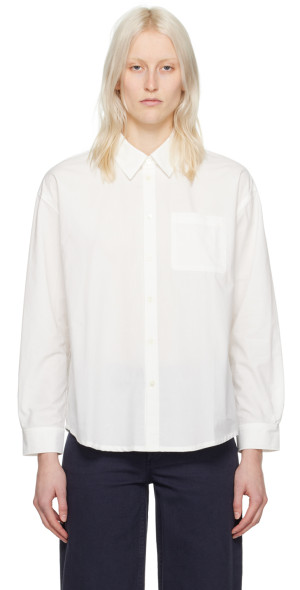 A.P.C. - White 'Boyfriend Avec Logo' Shirt