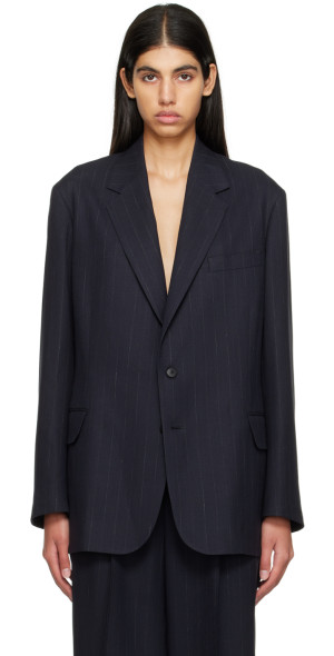 AURALEE - Navy Stripe Blazer