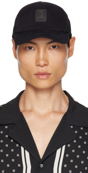 Balmain - Black Logo Patch Cap