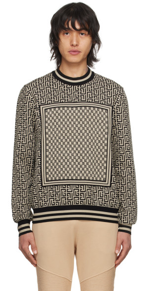Balmain - Black Mini Monogram Sweater