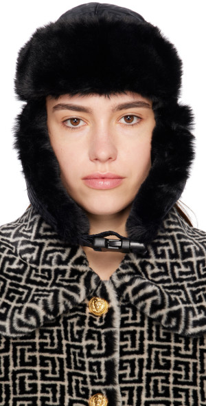 Balmain - Black Monogram Hat