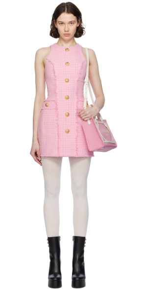 Balmain - Pink Gingham Minidress