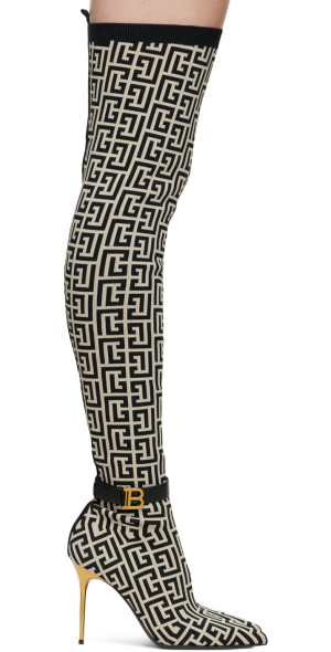 Balmain - White Raven Tall Boots