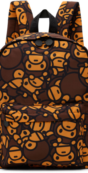 BAPE - Orange & Brown Baby Milo Backpack