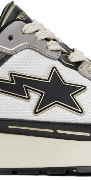 BAPE - White & Black CROSS STA Sneakers