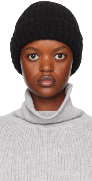 Baserange - Black Ribbed Beanie