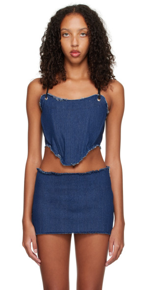 BINYA - SSENSE Exclusive Blue Ruta Denim Tank Top