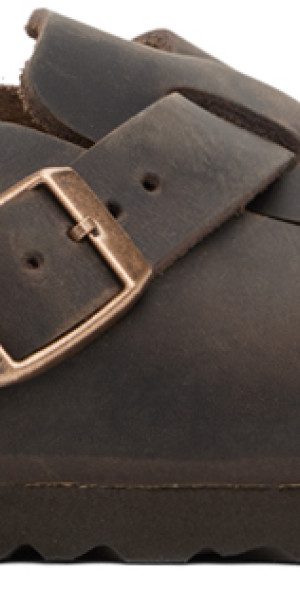 Birkenstock - Brown Narrow Boston Oiled Leather Clogs