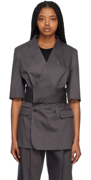 BITE - Gray Waist Blazer