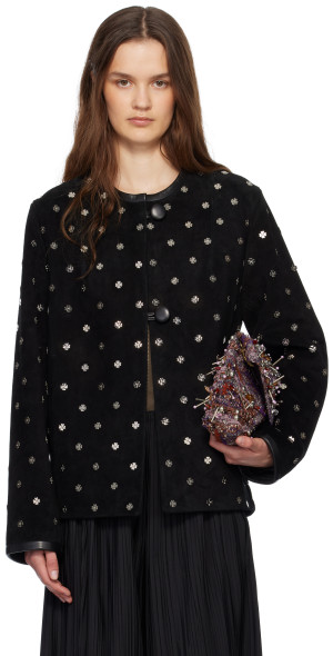 Bode - Black Clover Charm Suede Jacket