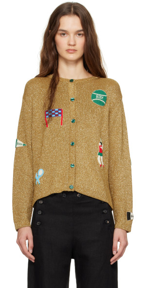 Bode - Gold Game Point Cardigan