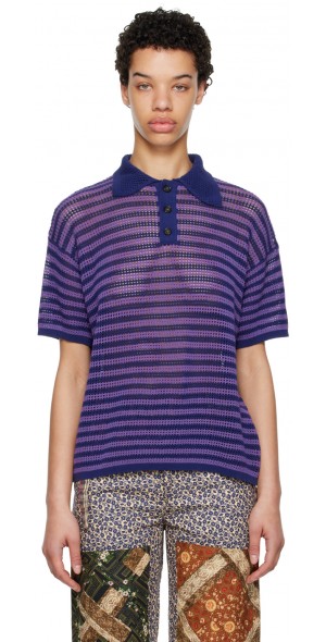Bode - Purple Lattice Polo