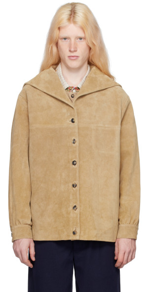 Bode - Tan Mariners Leather Jacket