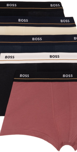 BOSS - Five-Pack Multicolor Jacquard-Logo Boxers