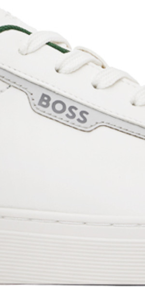 BOSS - White & Green Rhys Sneakers