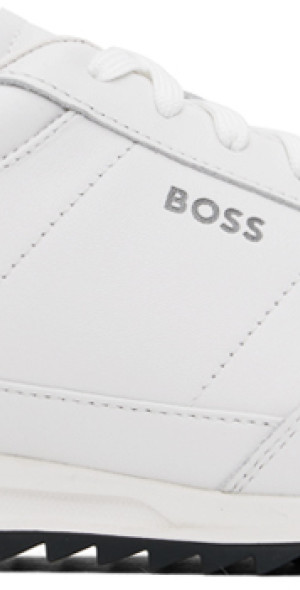BOSS - White Leather Signature Details Sneakers