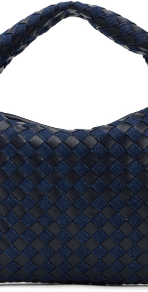 Bottega Veneta - Black & Navy Small Hop Bag