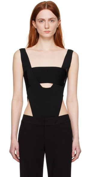 BOYAROVSKAYA - Black High-Cut Bodysuit