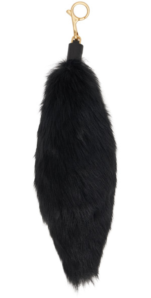 Burberry - Black Charm Shearling Keychain