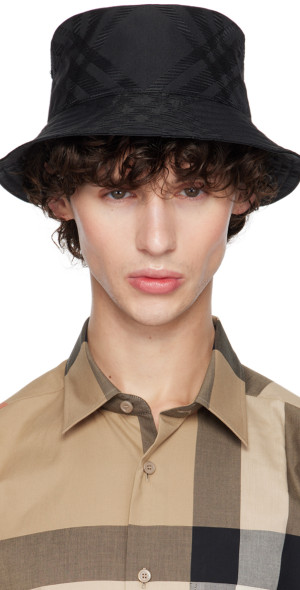 Burberry - Black Check Bucket Hat