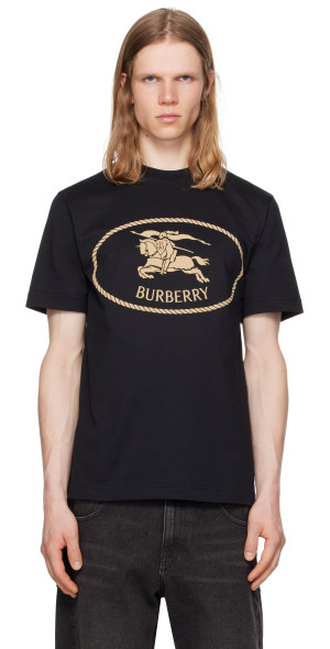 Burberry - Black Knight Stamp Cotton T-shirt