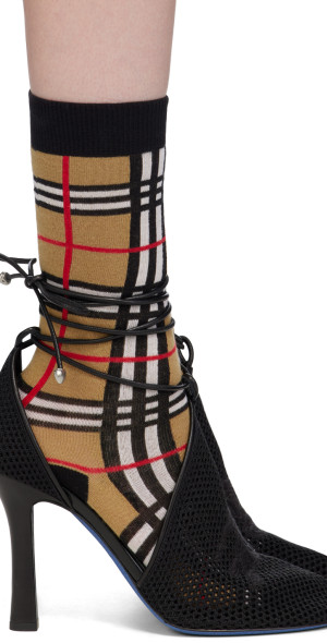Burberry - Black Mesh Heels
