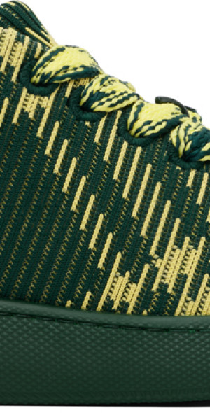 Burberry - Green Check Knit Box Sneakers