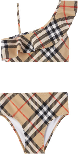 Burberry - Kids Beige Check Bikini