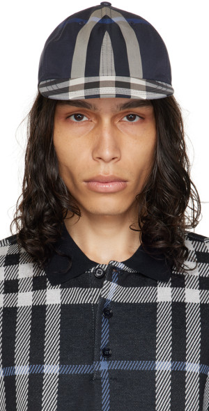 Burberry - Navy Check Cap