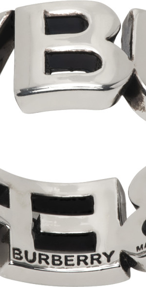 Burberry - Silver Logo Ring
