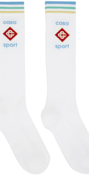 Casablanca - White Pastel Casa Sport Icon Socks