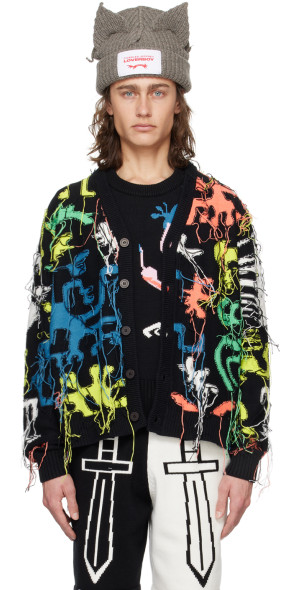 Charles Jeffrey LOVERBOY - Black Guddle Cardigan