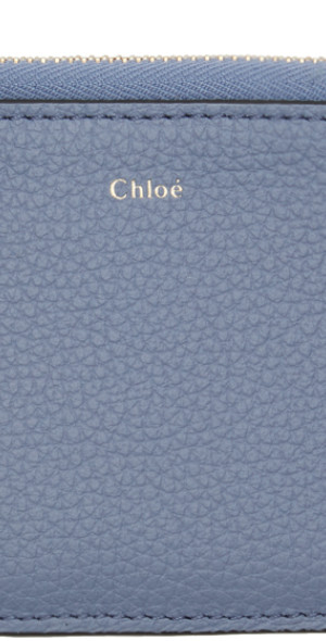 Chloé - Blue Alphabet Zip Card Holder