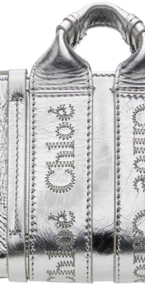 Chloé - Silver Woody Nano Bag