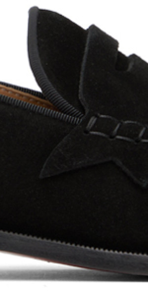 Christian Louboutin - Black No Back Penny Loafers