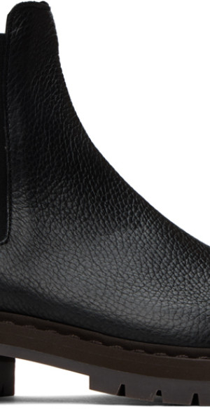 Common Projects - Black Pull-Loop Chelsea Boots