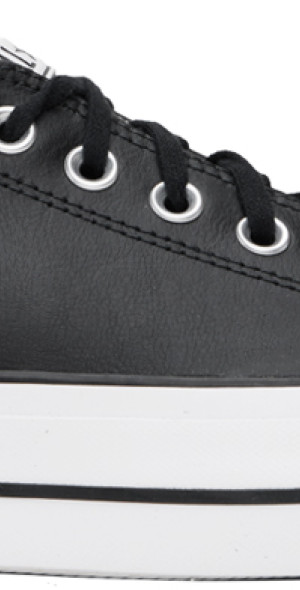 Converse - Black Chuck Taylor All Star Platform Leather Sneakers