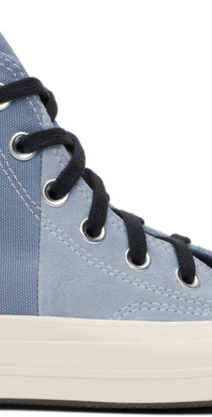 Converse - Blue & Black Chuck 70 Patchwork Suede Sneakers
