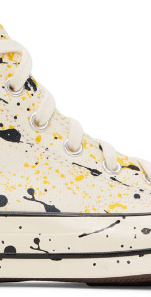 Converse - Off-White Paint Splatter Chuck 70 Hi Sneakers