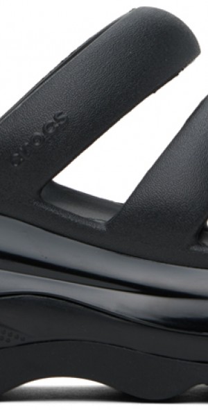 Crocs - Black Mega Crush Triple Strap Sandals