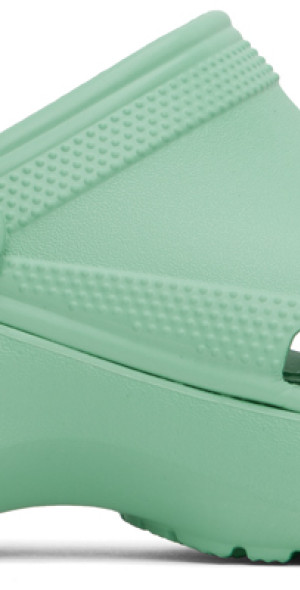 Crocs - Green Classic Platform Clogs