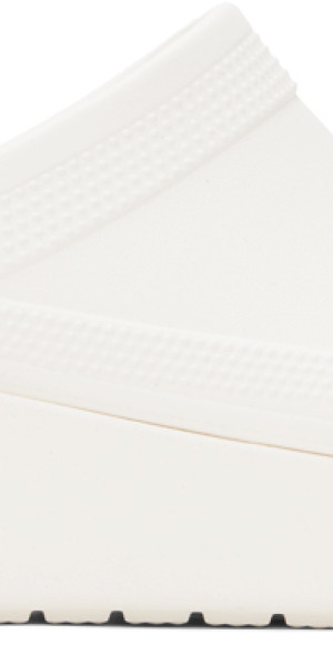 Crocs - Off-White Classic Blunt Toe Clogs